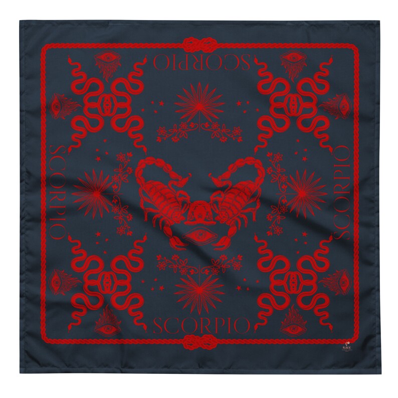 Zodiac Scorpio Goth Cowgirl Bandana | Dark Western Festival Style ...