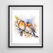 Birds Watercolor Painting Printable Wall Art, Bird Lovers Gift, Bird ...