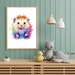 Hedgehog Watercolor Painting, Colorful Art, Hedgehog Printable Wall Art ...