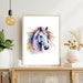 White Horse Watercolor Painting Printable Wall Art, Animal Art Print ...