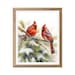 Cardinal Birds Watercolor Painting Printable Wall Art, Christmas ...