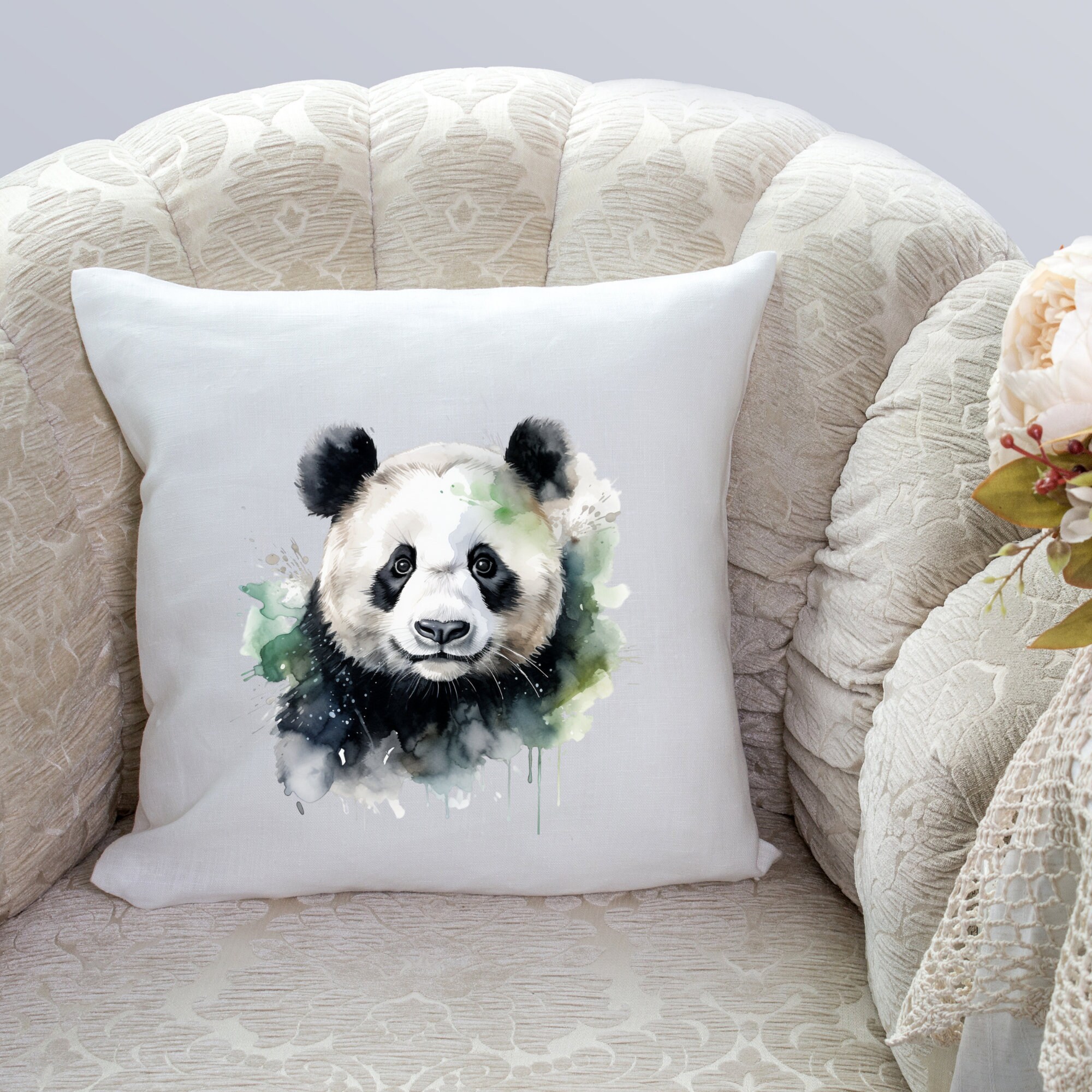 Aquarelle Panda Print, Panda Watercolor Wall Decor, Printable, Digital ...