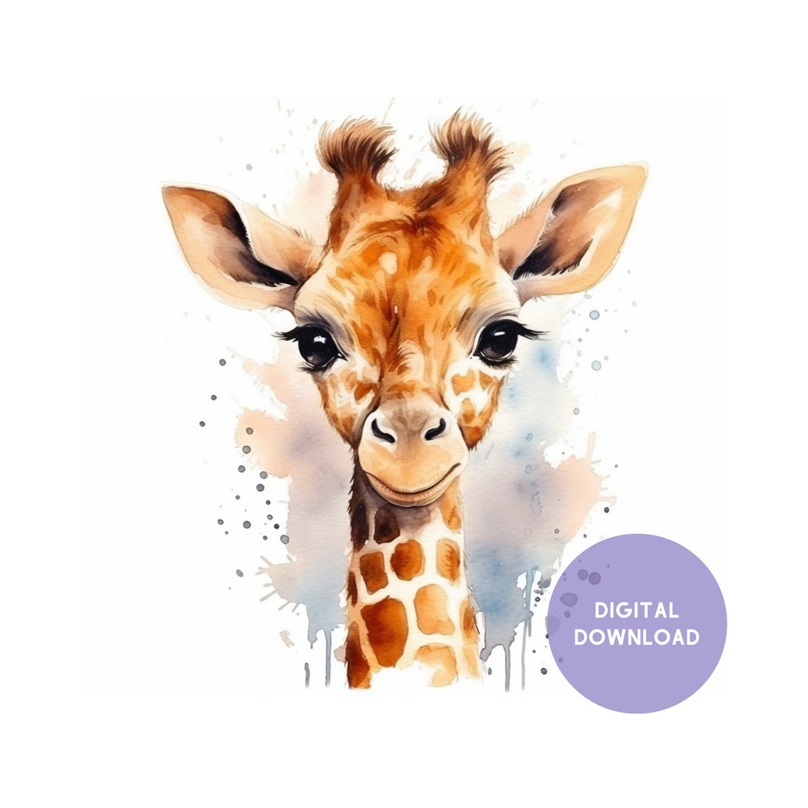 Baby Giraffe Wall Art , Baby Giraffe Wall Decor, Baby Giraffe Printable ...