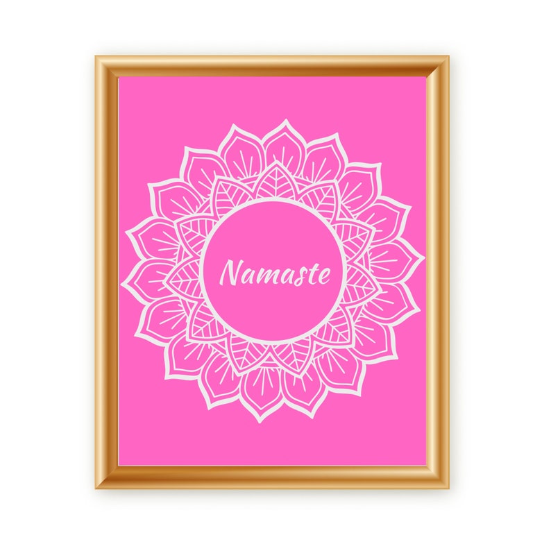 Namaste Quote Printable Wall Art, Inspirational Wall Art, 5 Color ...