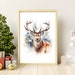 Reindeer Watercolor Painting, Reindeer Printable Wall Art, Instant ...
