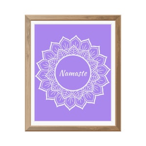 Namaste Quote Printable Wall Art, Inspirational Wall Art, 5 Color ...