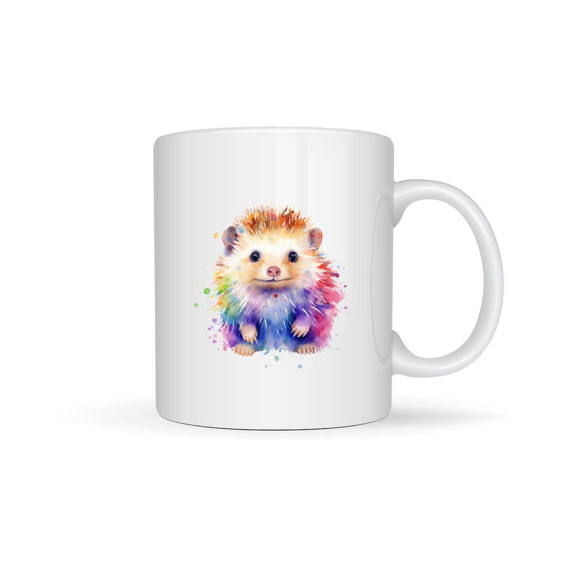Hedgehog Watercolor Painting, Colorful Art, Hedgehog Printable Wall Art ...