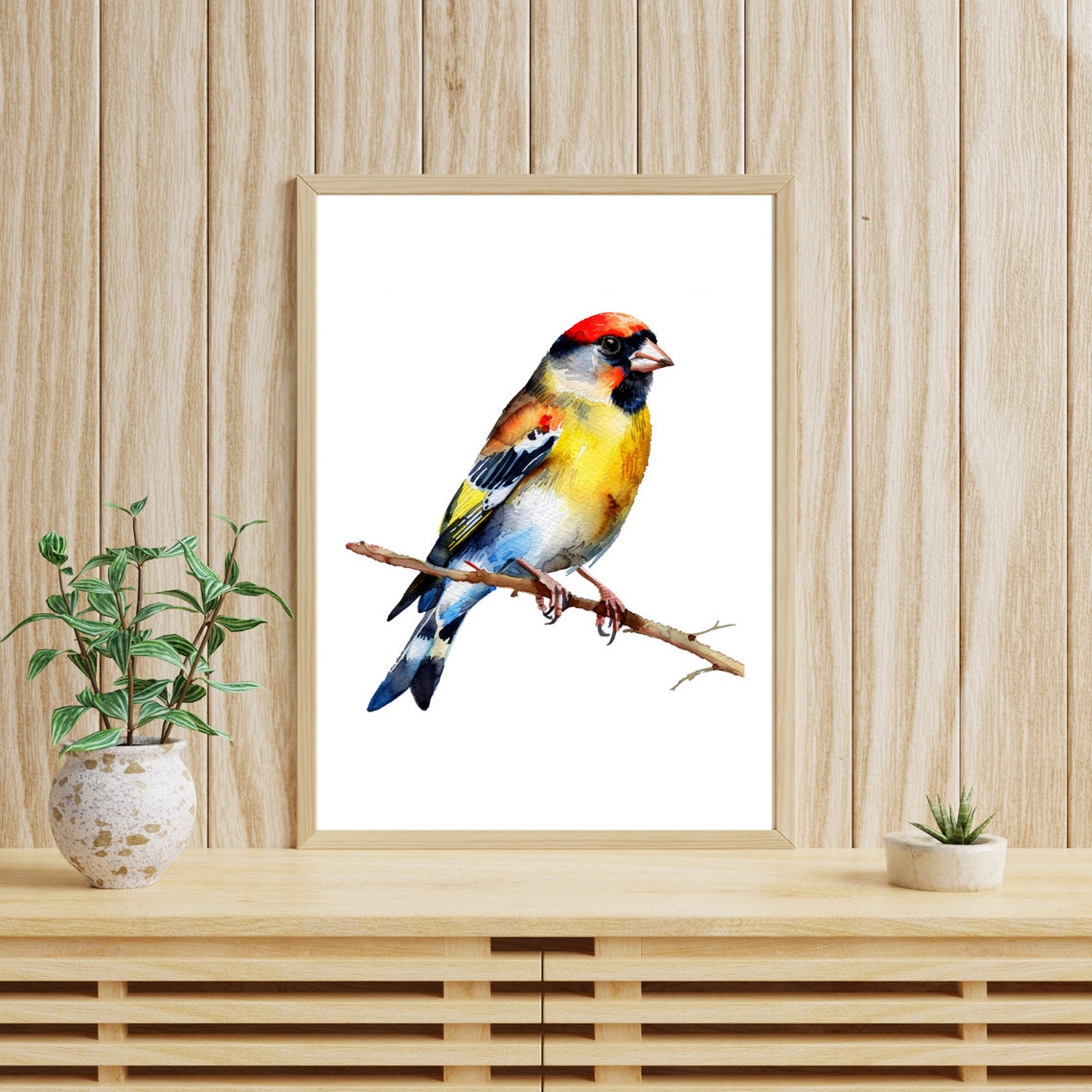 Goldfinch Watercolor Painting Printable Wall Art, Digital Download ...