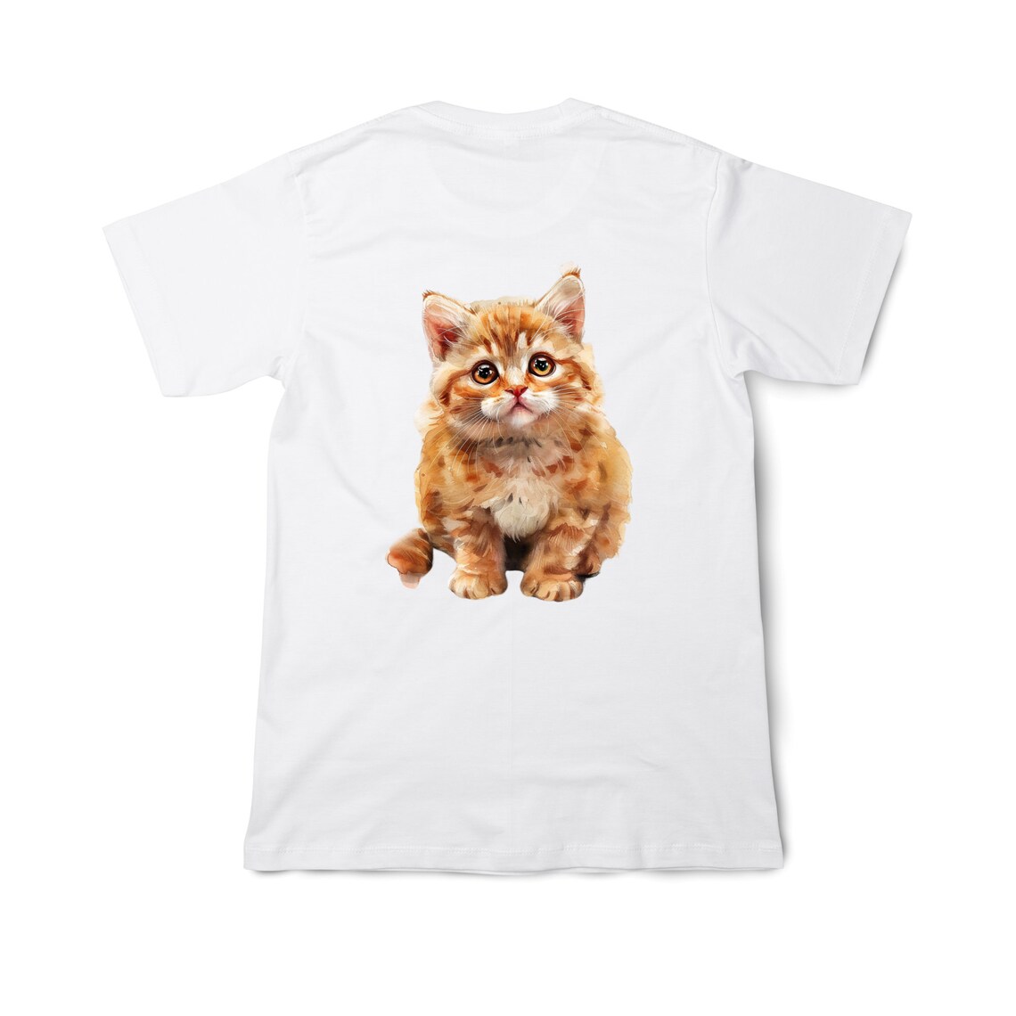 Yellow Cat Watercolor Painting Printable Wall Art , Yellow Kitten ...