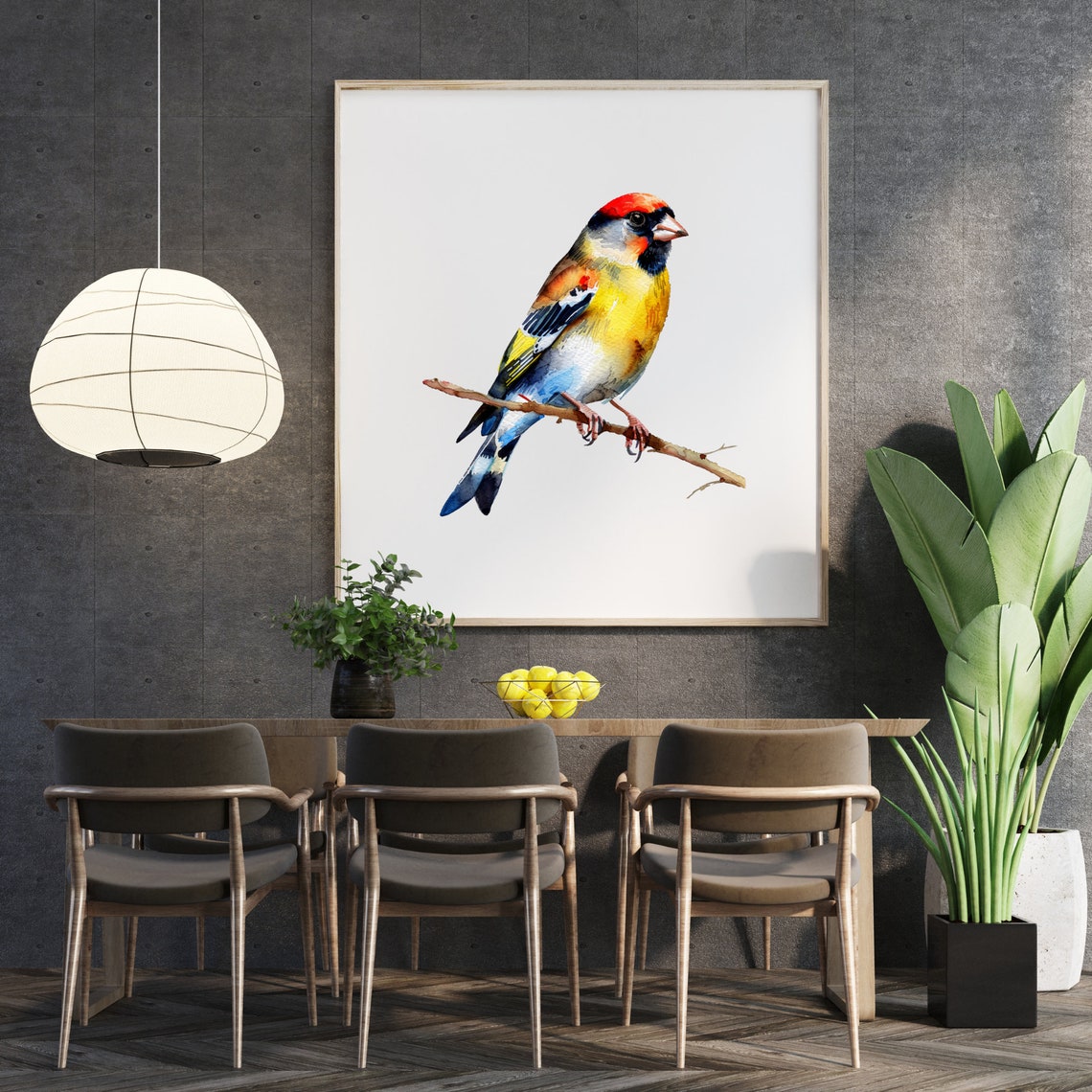 Goldfinch Watercolor Painting Printable Wall Art, Digital Download ...