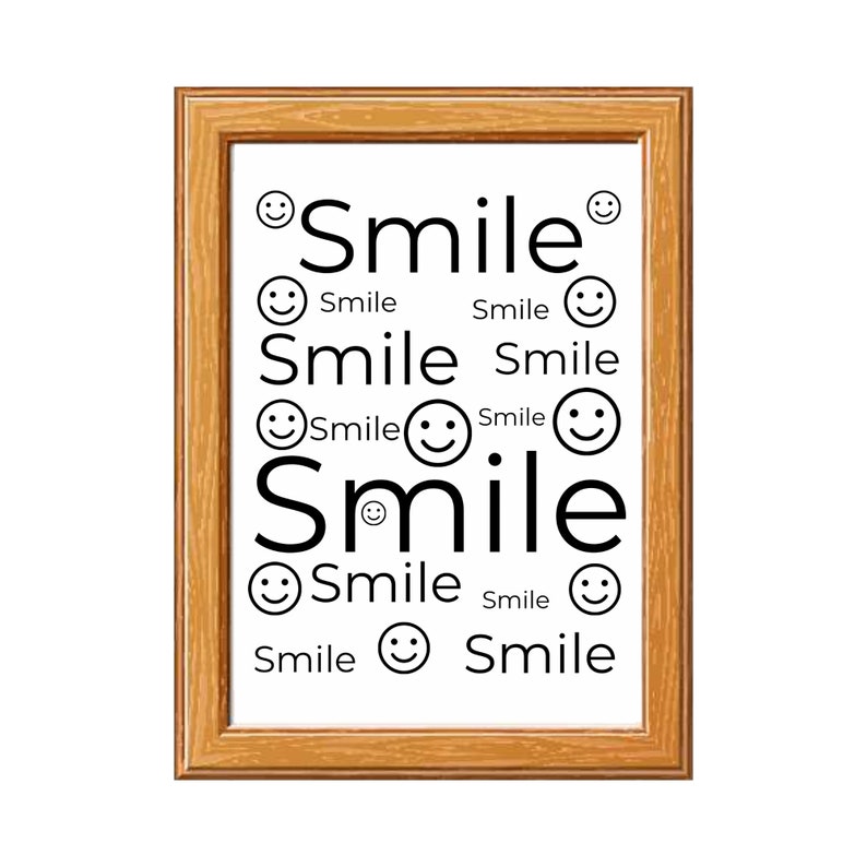 Smile Motivation Quote, Motivational Wall Decor, Printable Wall Art ...