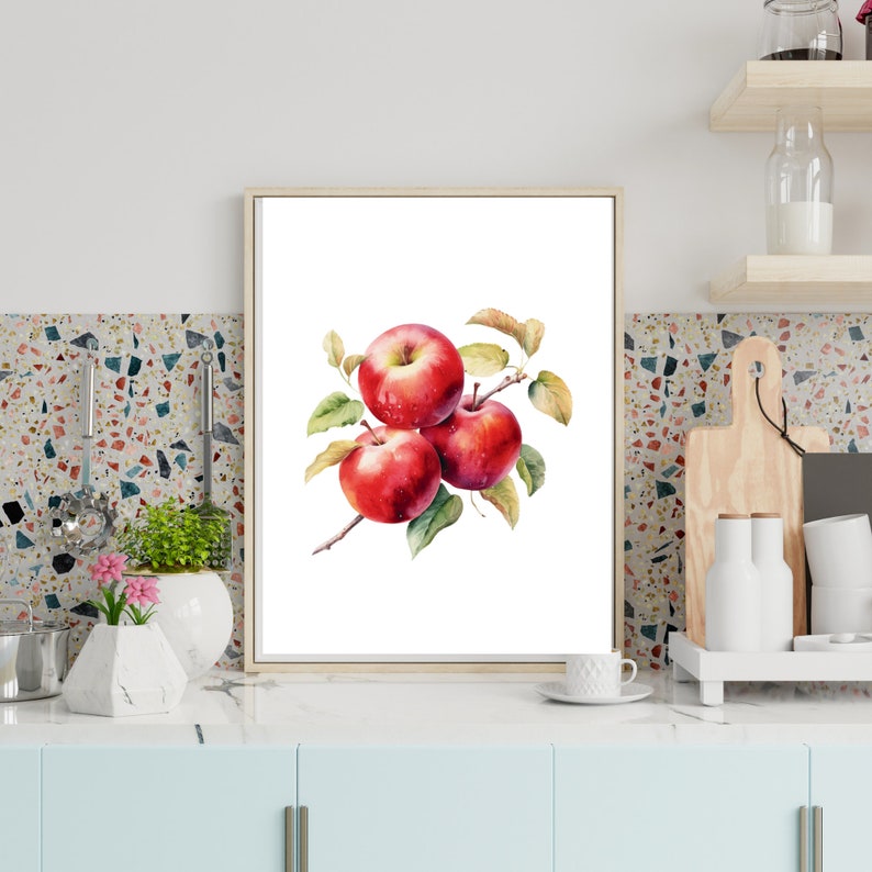 Apples Watercolor Painting, Apples Clipart - Etsy