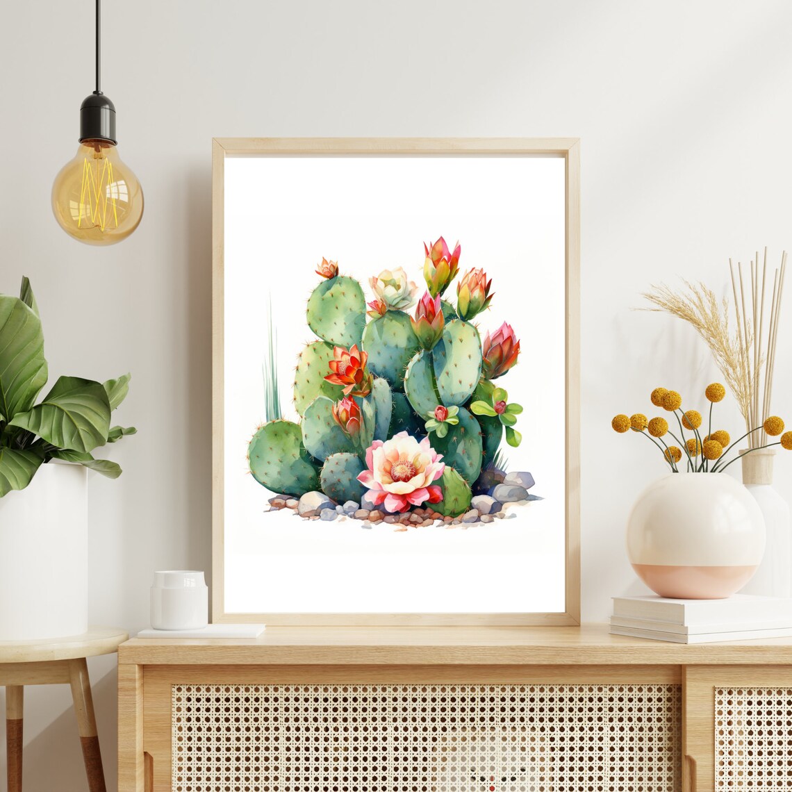 Cactus Watercolor Painting Printable Wall Art, Cactus Poster, Cactus ...