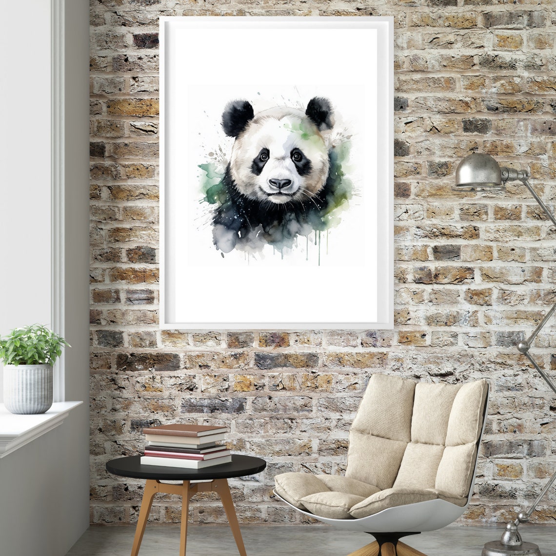 Aquarelle Panda Print, Panda Watercolor Wall Decor, Printable, Digital ...