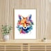 Fox Watercolor Painting, Alcohol Ink,fox Printable Wall Art, Nursery ...