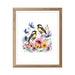 Spring Birds Watercolor Printable Wall Art, Floral Birds, Birds With ...