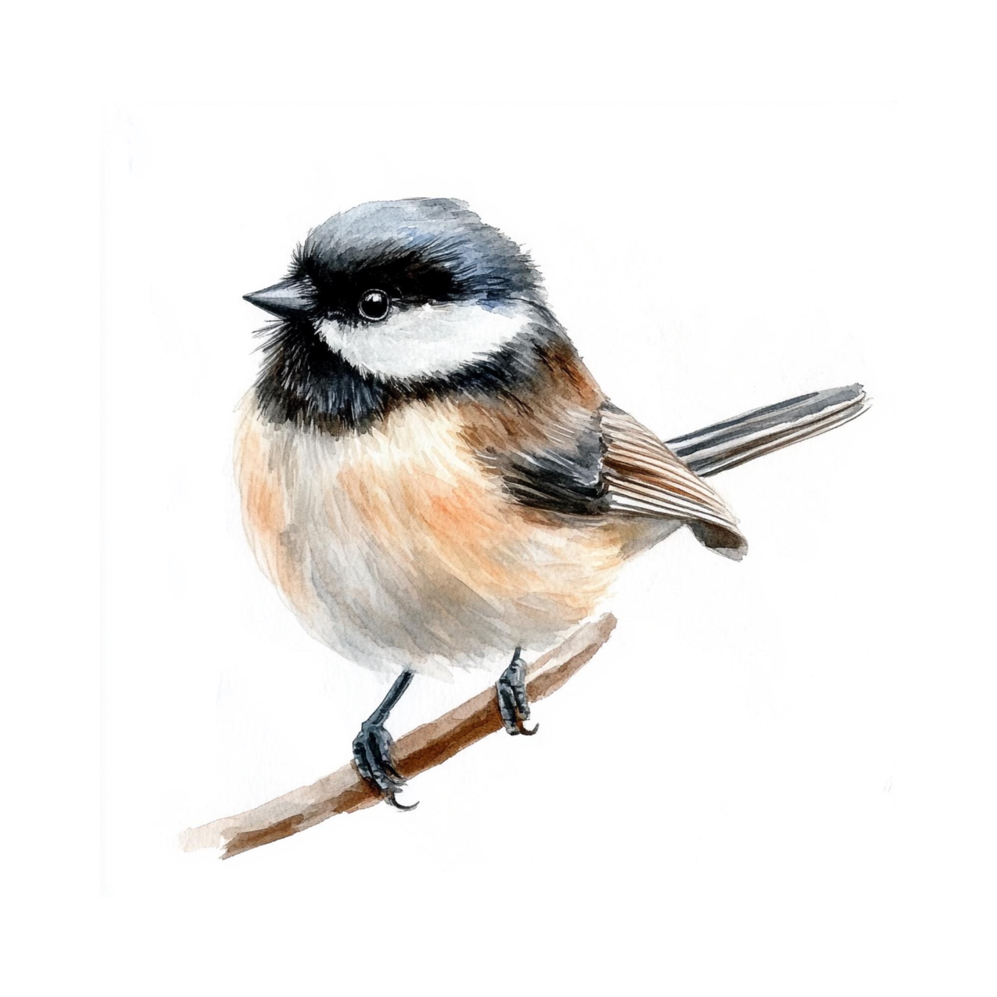 5 Clipart of Chickadee Birds, 5 Digital Clipart Bundle, Printable Wall ...