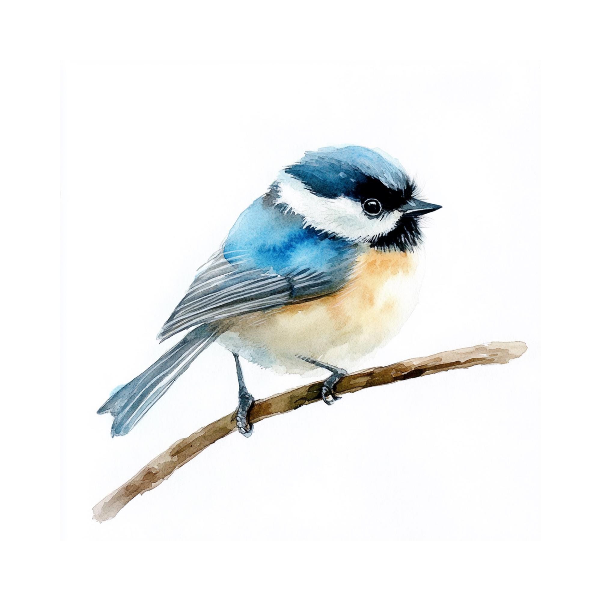 5 Clipart of Chickadee Birds, 5 Digital Clipart Bundle, Printable Wall ...