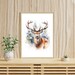 Reindeer Watercolor Painting, Reindeer Printable Wall Art, Instant ...