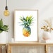 Ananas Watercolor Painting Printable Wall Art, Kitchen Wall Decor ...