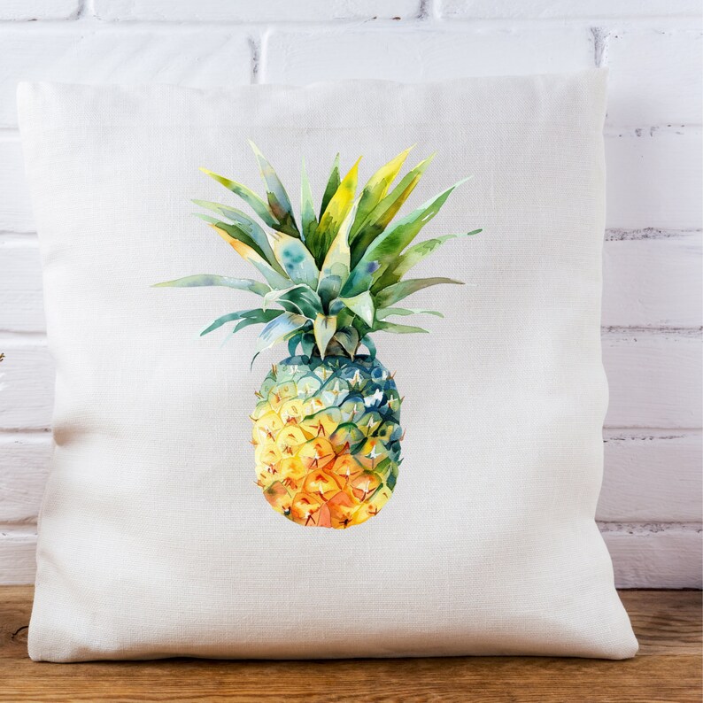 Ananas Watercolor Painting Printable Wall Art, Kitchen Wall Decor ...