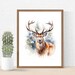 Reindeer Watercolor Painting, Reindeer Printable Wall Art, Instant ...