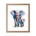 4 Set of Mother and Baby Elephant Watercolor Painting Printable Wall ...
