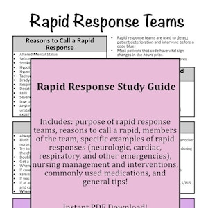 Rapid Response Study Guide - Etsy
