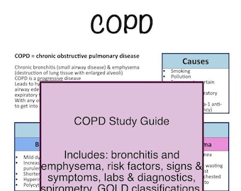 COPD Chronic Bronchitis and Emphysema Study Guide for Nursing, EMT, Medic, and Other Healthcare ...