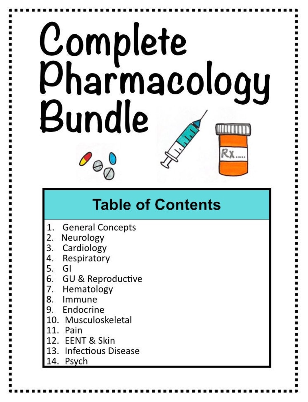 Complete Pharmacology Study Bundle - Etsy