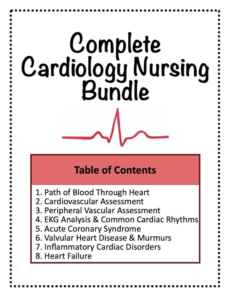 Complete Cardiology Nursing Study Bundle - Etsy