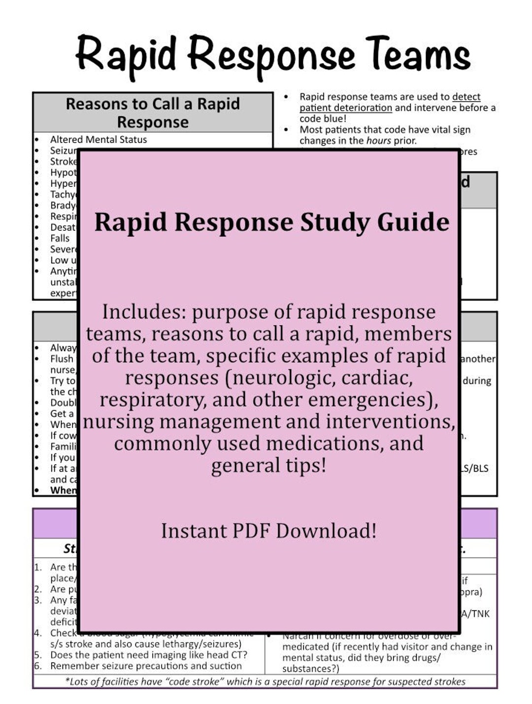 Rapid Response Study Guide - Etsy