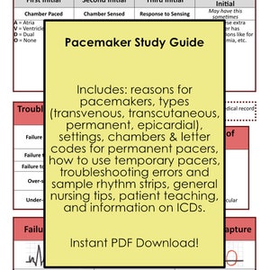 Pacemaker Study Guide - Etsy