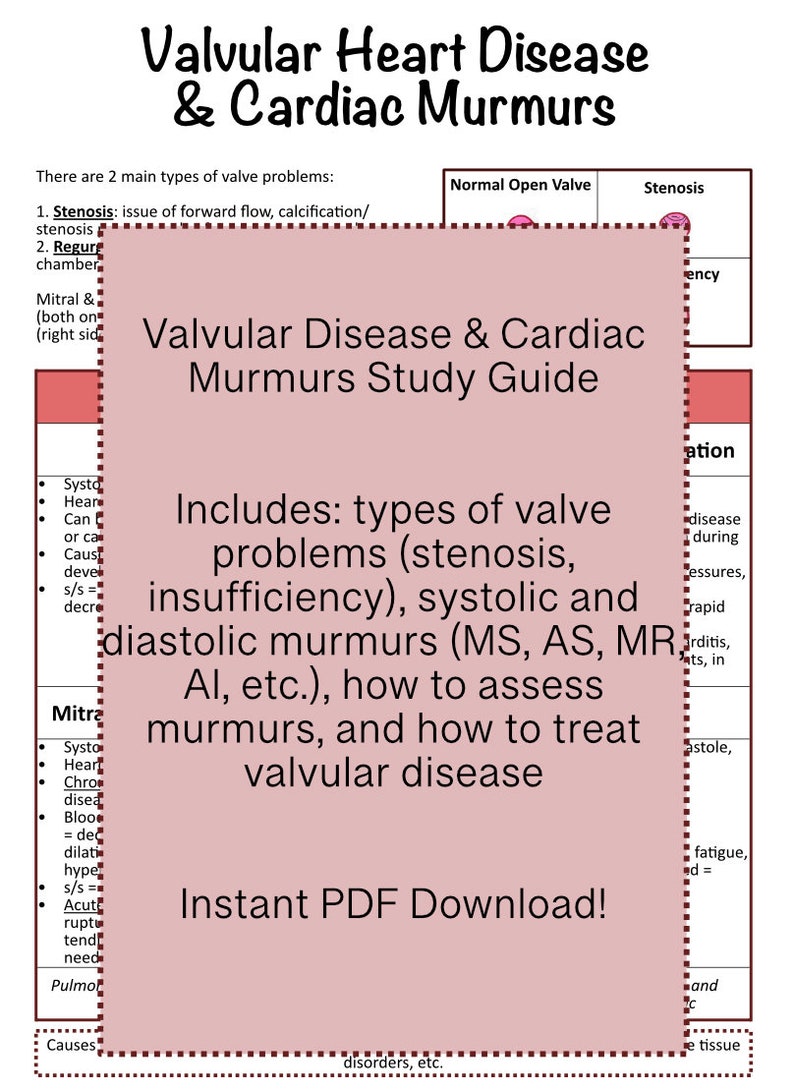 Complete Cardiology Nursing Study Bundle - Etsy