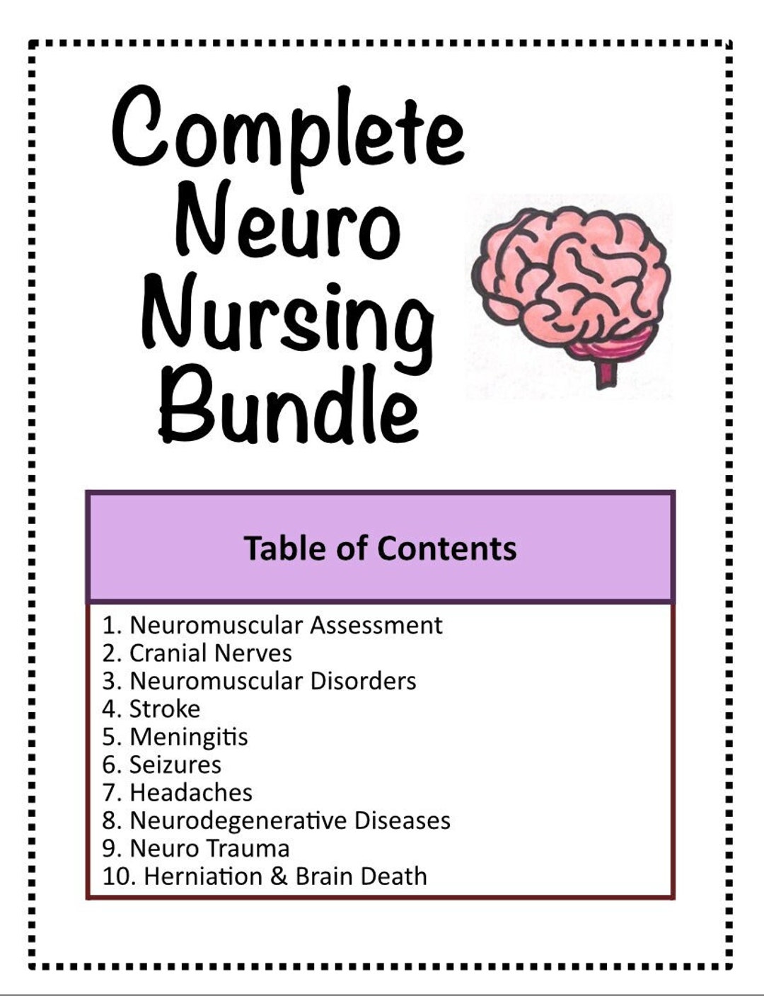 Complete Neurology Nursing Study Bundle - Etsy