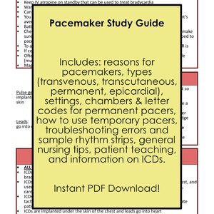 Pacemaker Study Guide - Etsy