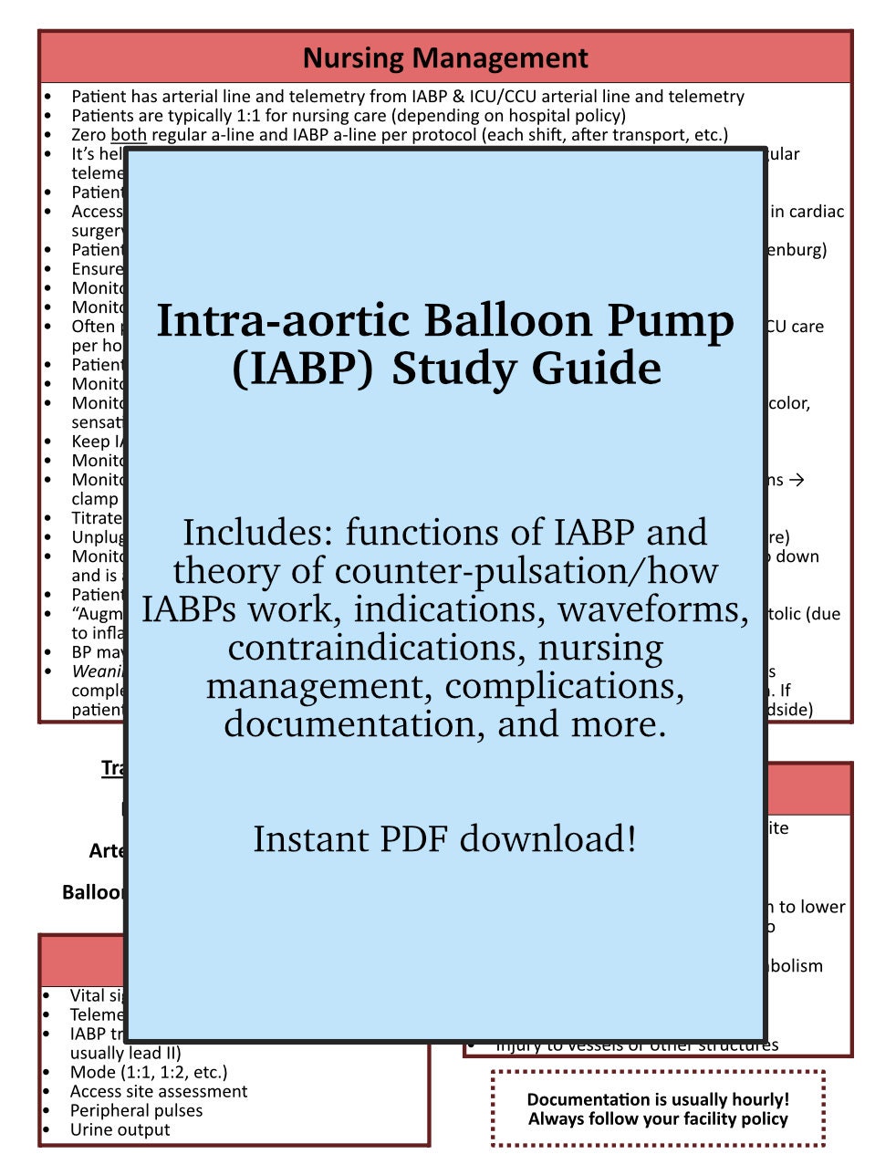 Intra-aortic Balloon Pump (IABP) Study Guide - Etsy