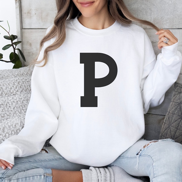 Varsity Initial P Shirt - Etsy