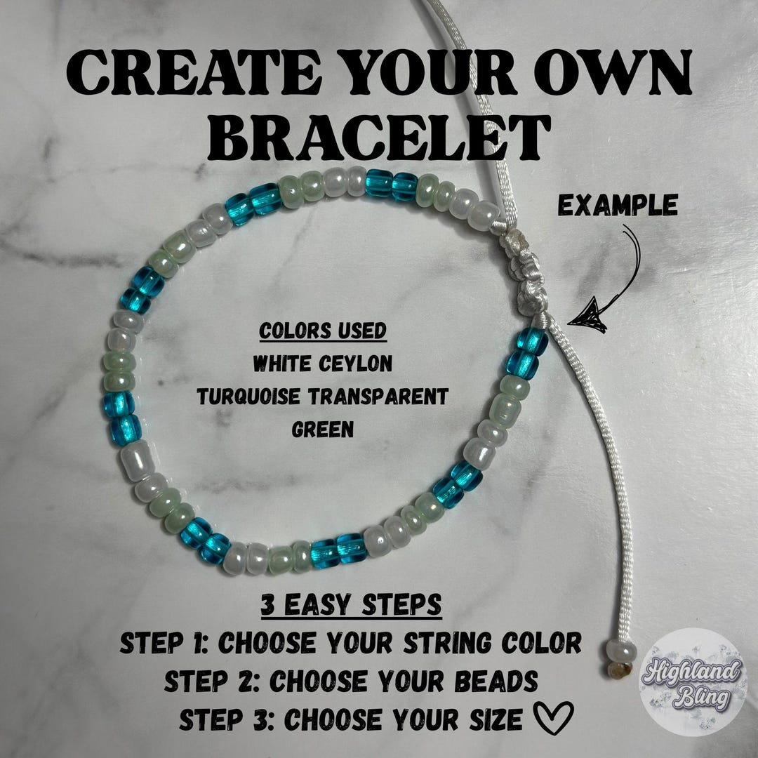 Personalized Beaded Bracelet: Custom Color Boho Jewelry - Etsy