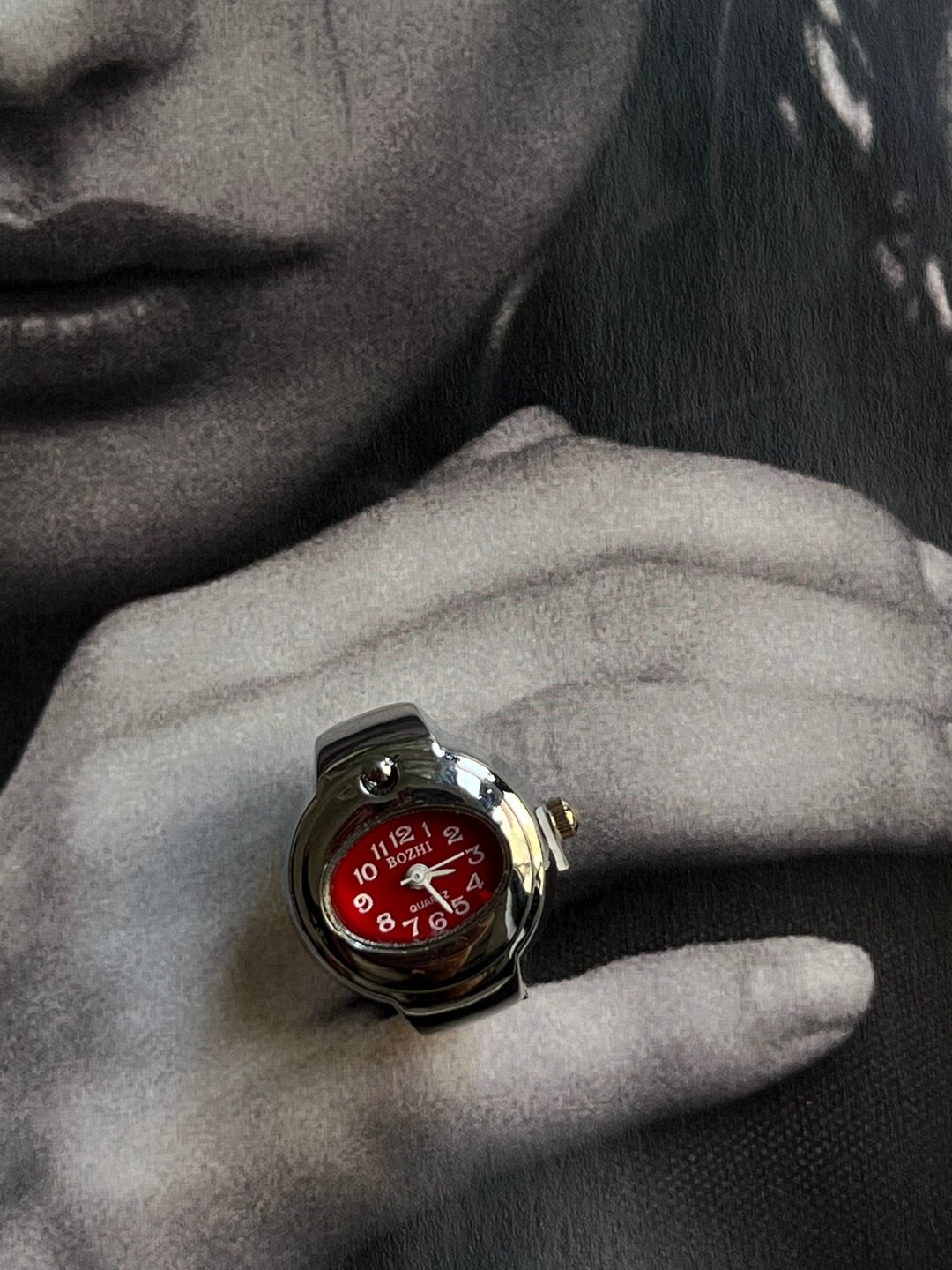 Vintage Finger Watch Ring Oval - Etsy