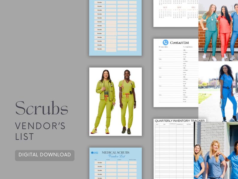 Medical Scrubs Vendor's List - Etsy