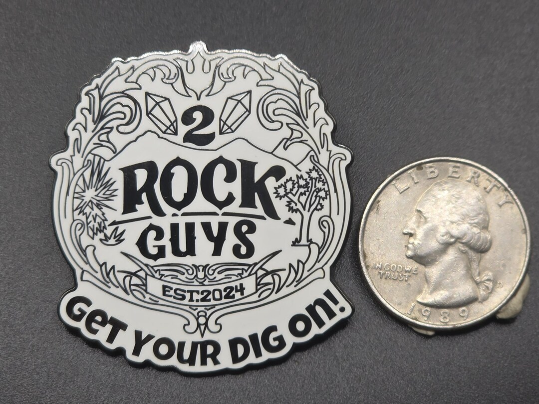 2 Rock Guys Hard Enamel Pin – Glow-in-the-dark or Classic Finish ...
