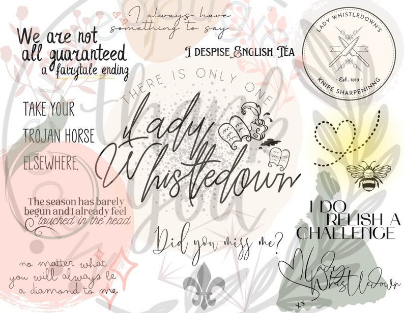 Lady Whistledown 20oz Tumbler Wrap - Etsy