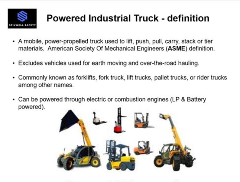 PIT (forklift) Digital Training Presentation for Contractors or General ...