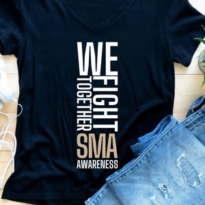 We Fight Together SMA Awareness Cream Ribbon Spinal Muscular Atrophy ...