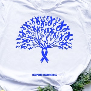 Alopecia Awareness Blue Ribbon Alopecia Awareness Alopecia Areata ...