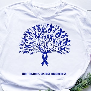 Huntington's Disease Awareness Blue Ribbon Huntington's Disease ...