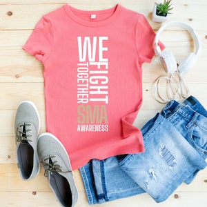 We Fight Together SMA Awareness Cream Ribbon Spinal Muscular Atrophy ...