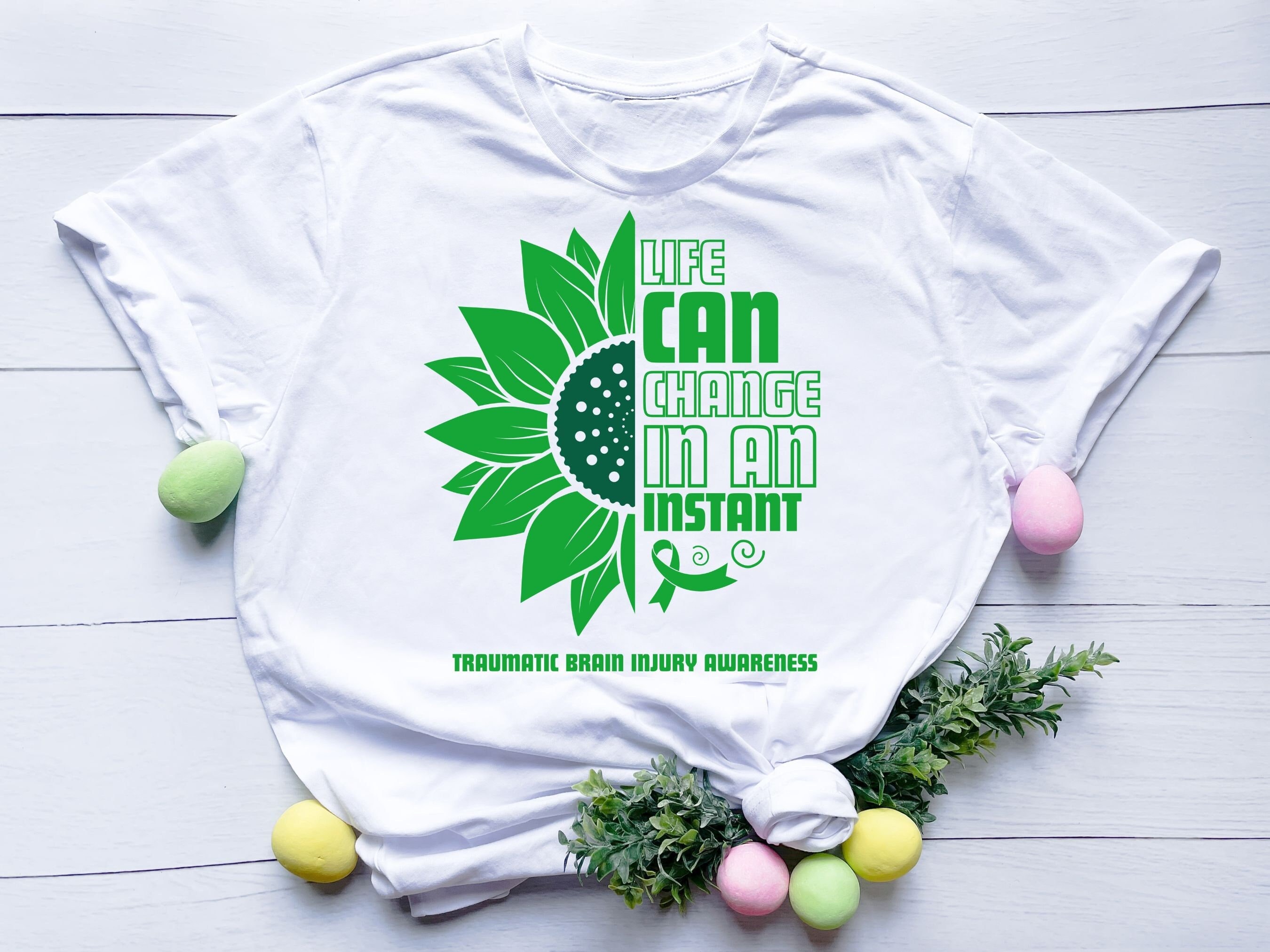 Life Can Change in an Instant Traumatic Brain Injury Awareness Green ...