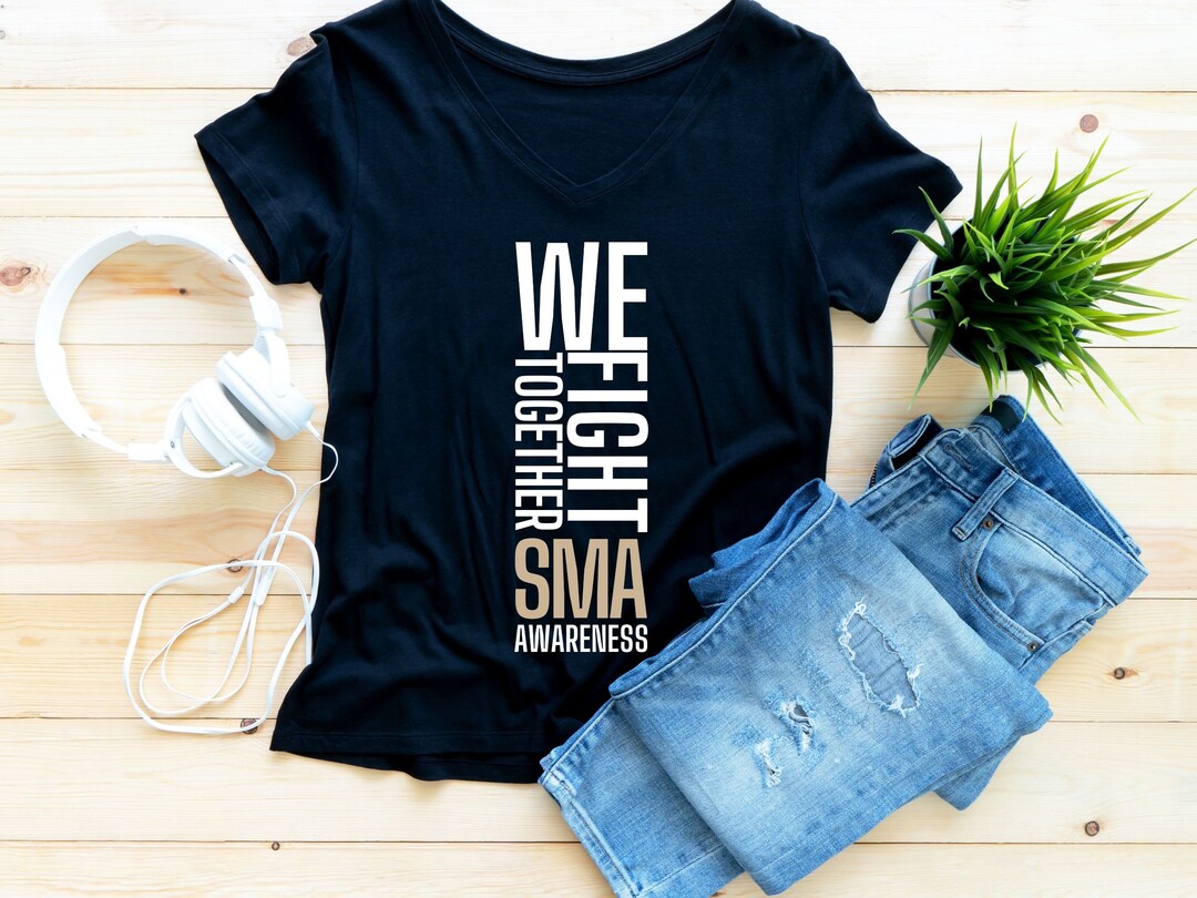 We Fight Together SMA Awareness Cream Ribbon Spinal Muscular Atrophy ...